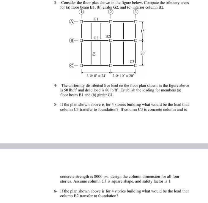Solved 3- Consider the floor plan shown in the figure below. | Chegg.com
