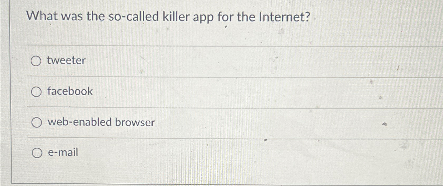 Solved What was the so-called killer app for the | Chegg.com