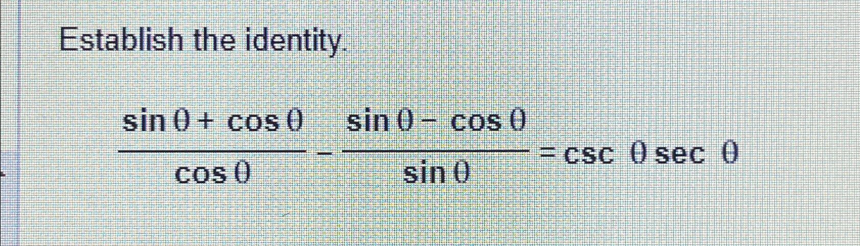 Solved Establish the | Chegg.com