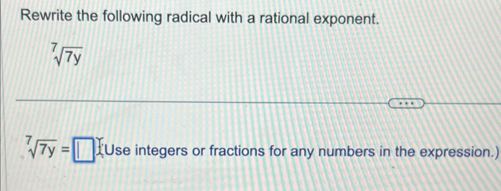 Solved Rewrite the following radical with a rational | Chegg.com