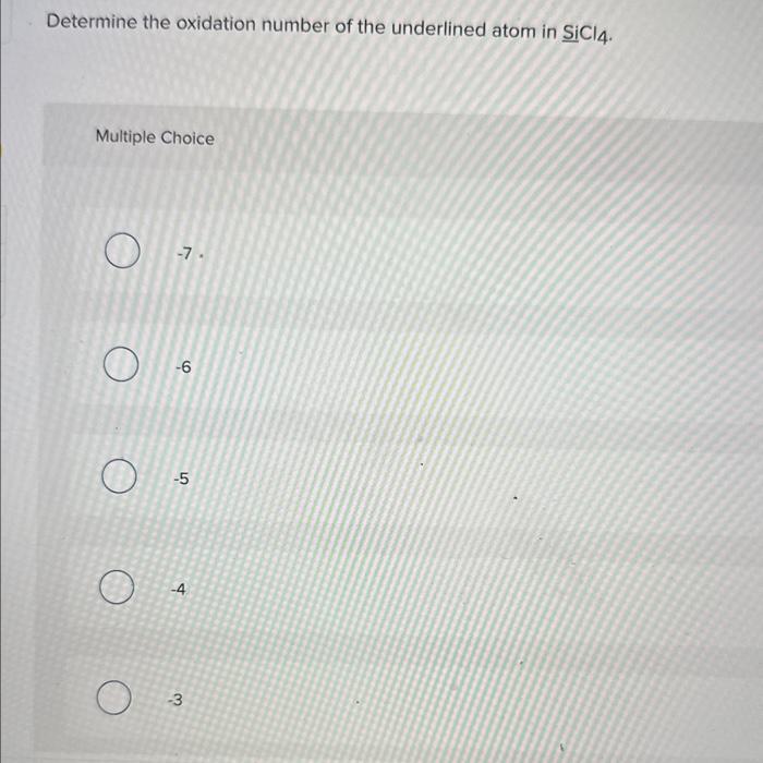 Solved Determine the oxidation number of the underlined atom | Chegg.com