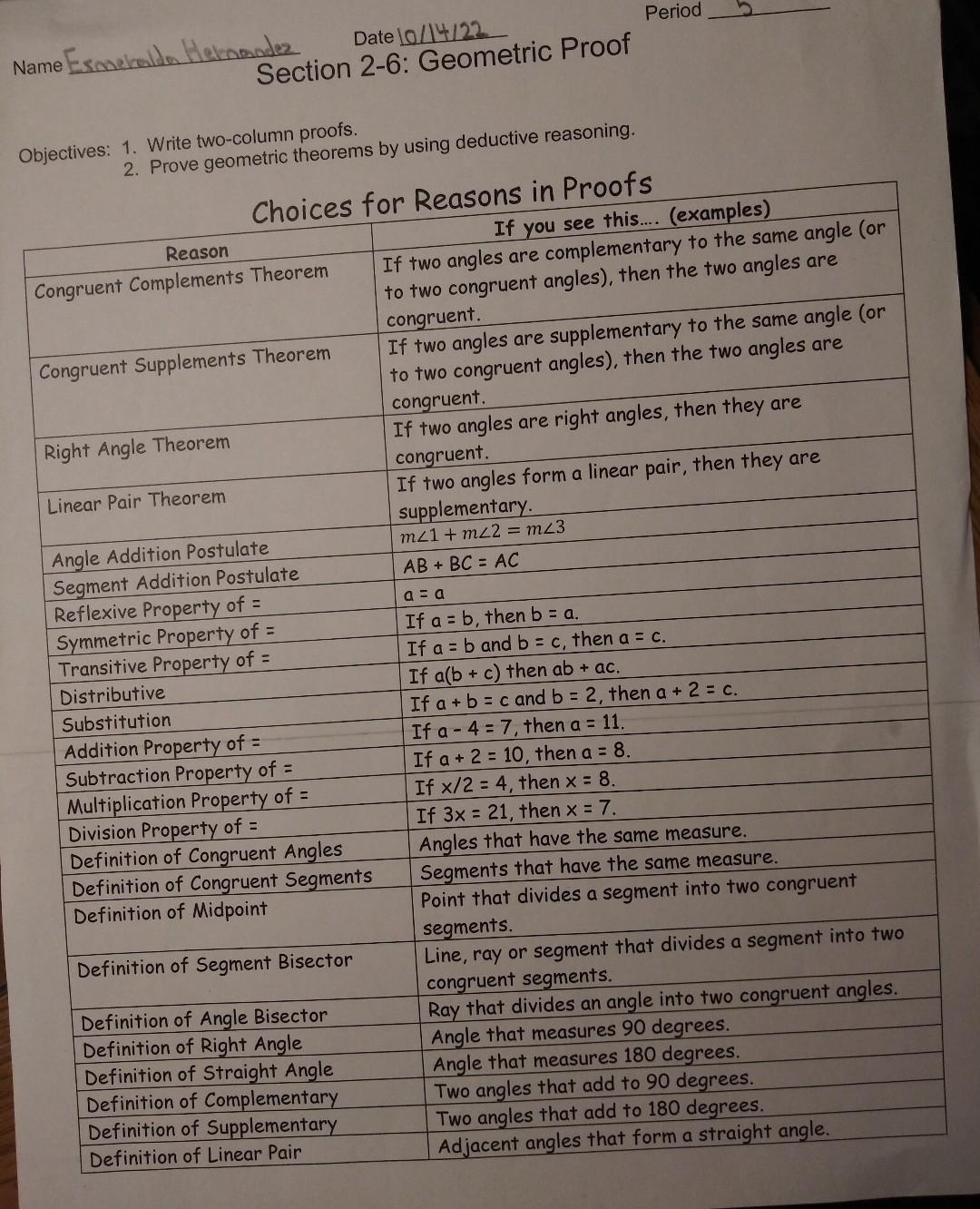 Solved Can someone please help me with this geometric proof | Chegg.com