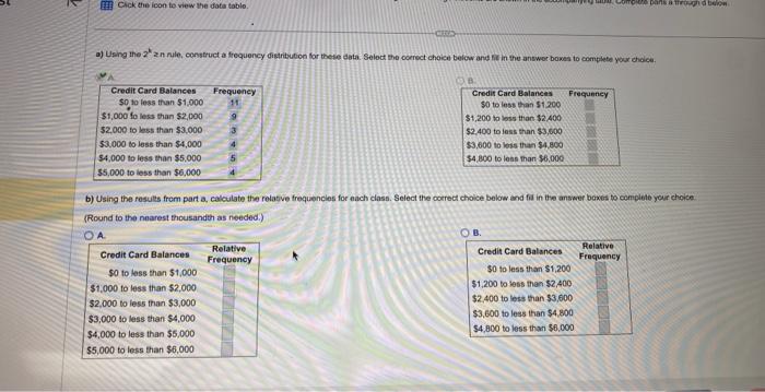 Solved a) Using the 2k≥ n fule, construct a frequency | Chegg.com