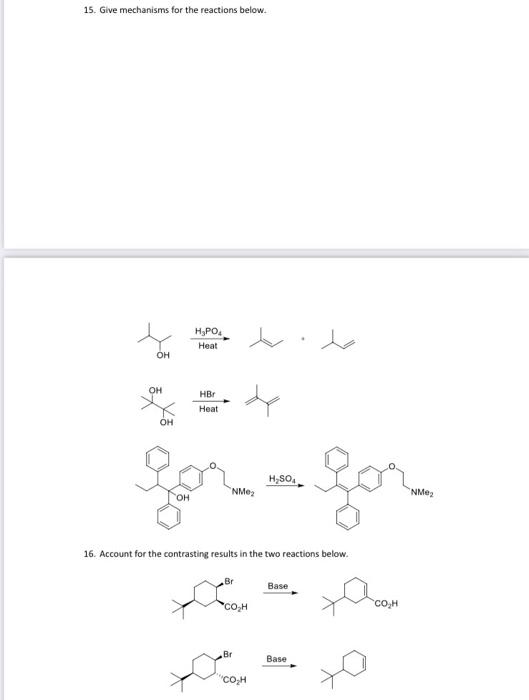 Solved 15. Give mechanisms for the reactions below. | Chegg.com