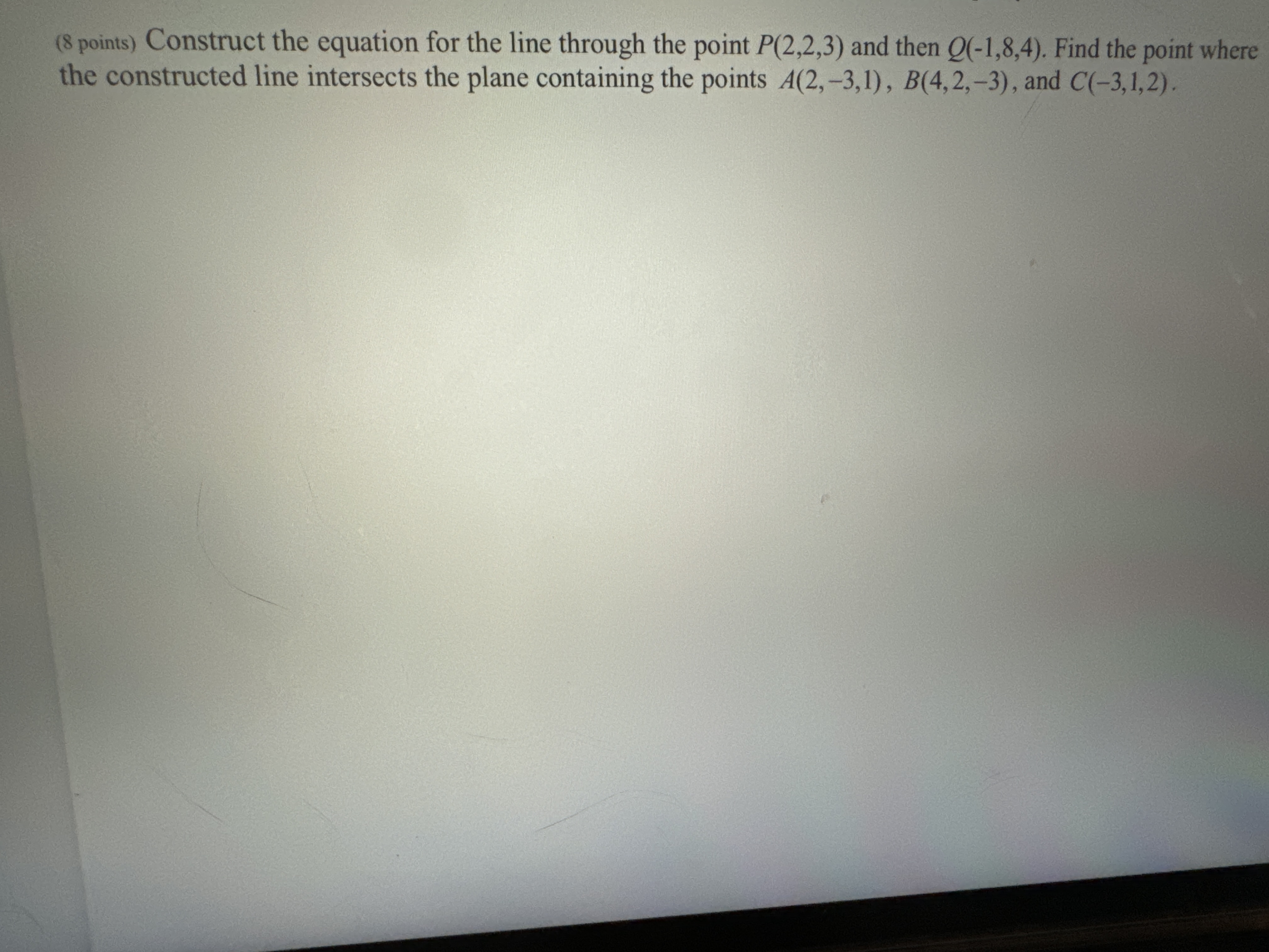 Solved Construct the equation for the line through the point | Chegg.com