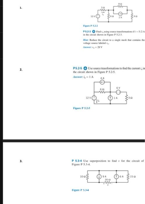 P 5 2 3 ⊕ Find Vo Using Source Transformations If