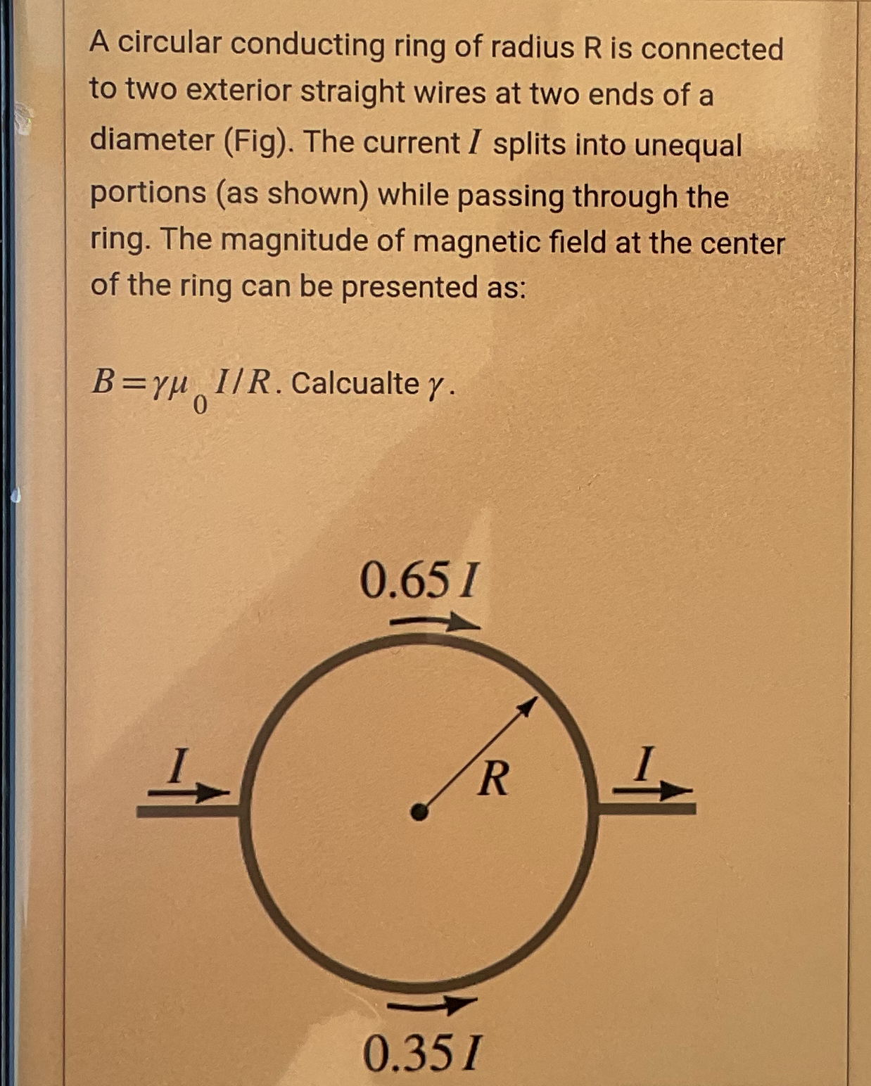 Solved A circular conducting ring of radius R ﻿is connected | Chegg.com