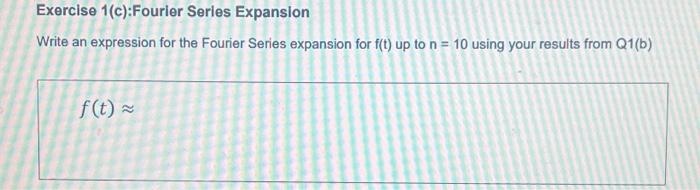Solved Exercise 1 B Find The Fourier Series Coefficients