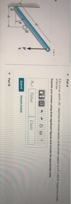Solved Part A itd - 2.5 m, and 0.30, determine the normal | Chegg.com