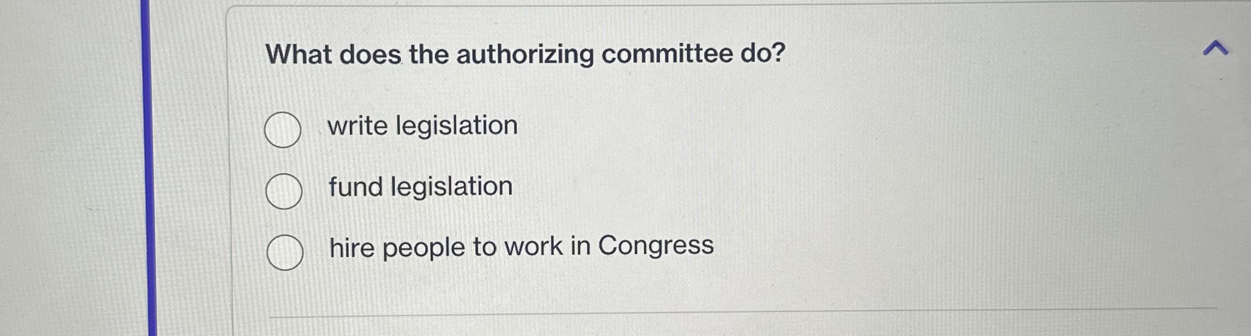 Solved What does the authorizing committee do?write | Chegg.com