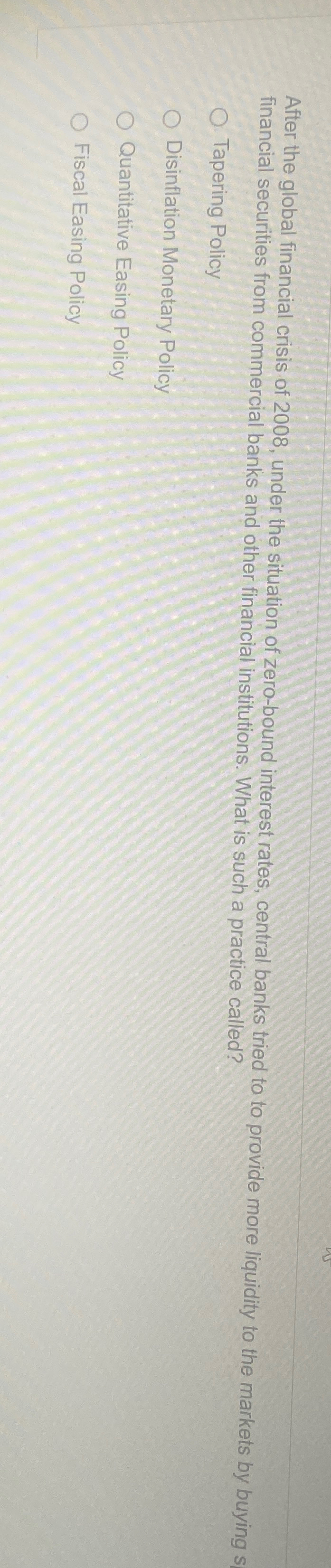 Solved After the global financial crisis of 2008 , ﻿under | Chegg.com