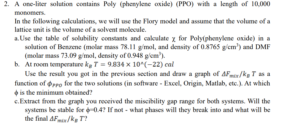 Solved A one-liter solution contains Poly (phenylene | Chegg.com
