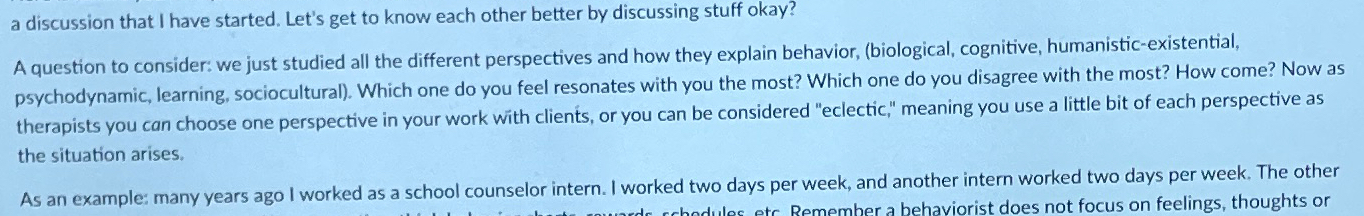 Solved A question to consider: we just studied all the | Chegg.com