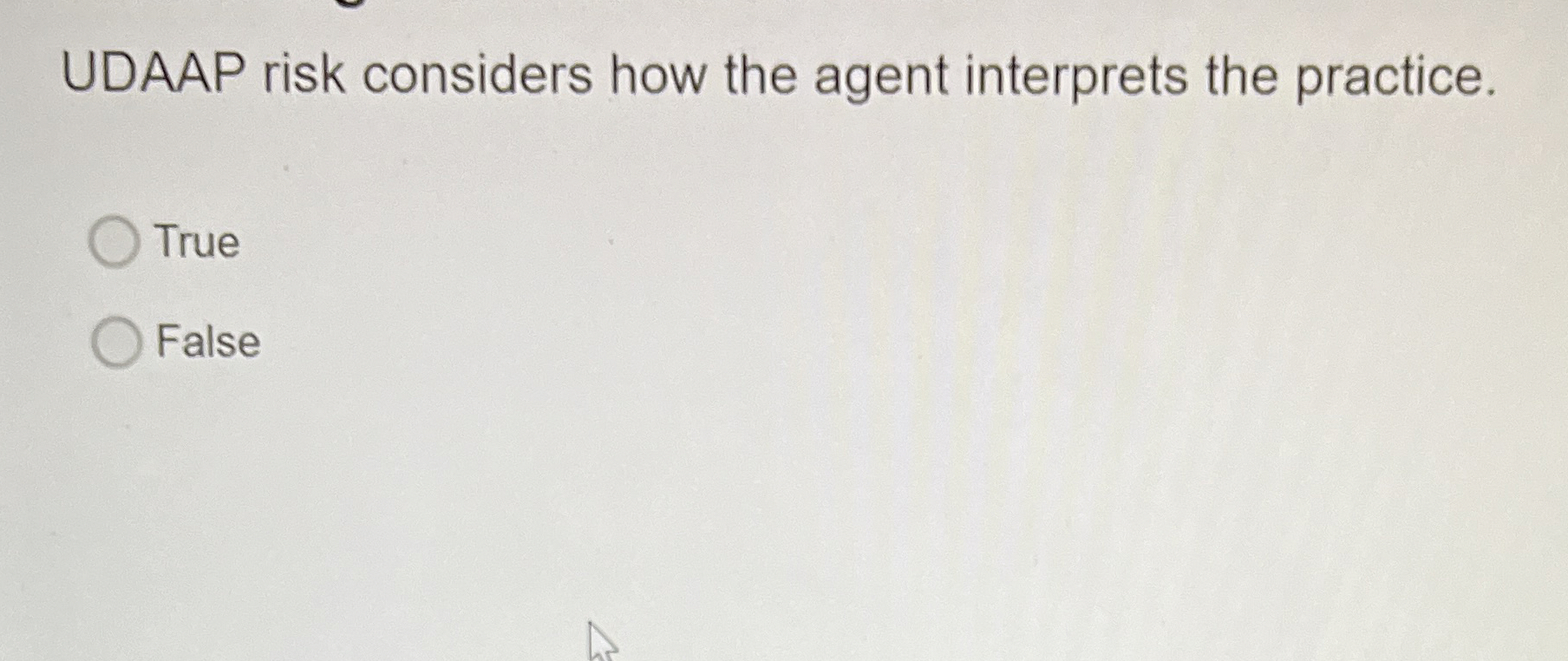 Solved UDAAP risk considers how the agent interprets the | Chegg.com