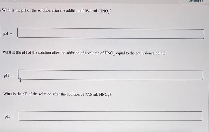Solved Calculate the pH of the solution after the addition | Chegg.com