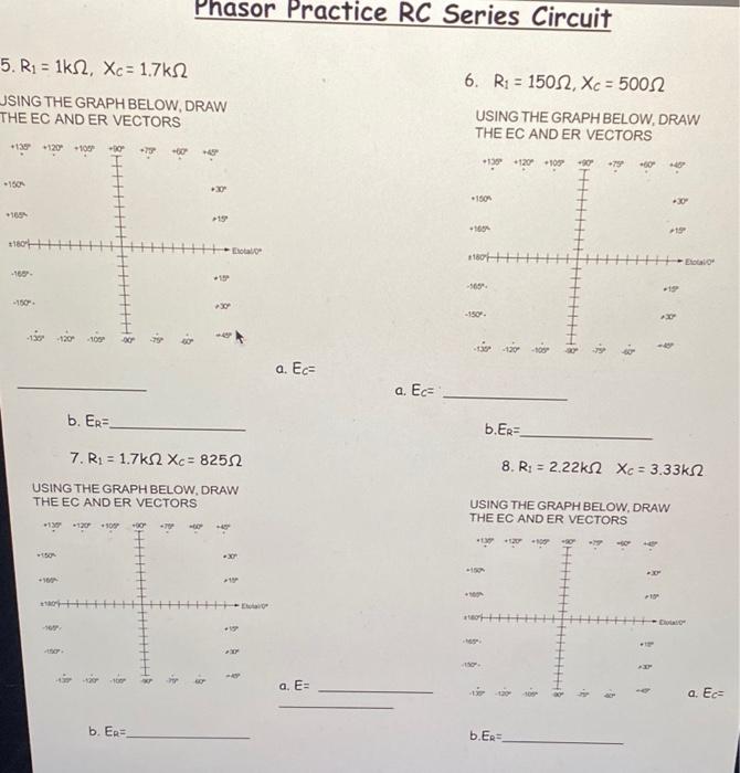 Solved iw the vector plot. For all circuits Eget=10V RMS | Chegg.com