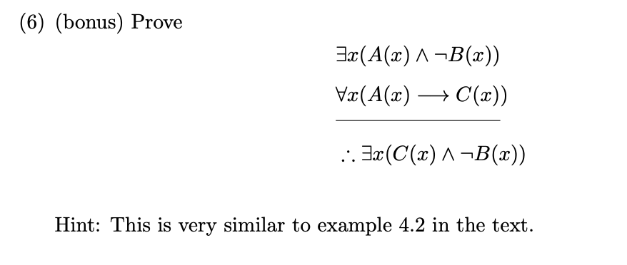 Solved (6) (bonus) | Chegg.com