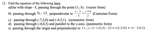 Solved Find the equation of the following lines:a)line with | Chegg.com