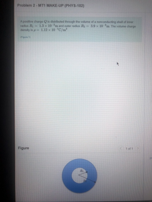 Solved Problem 2 - MT1 MAKE-UP (PHYS-102) A positive charge | Chegg.com