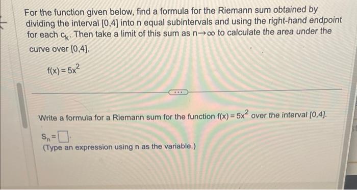 Solved For the function given below, find a formula for the | Chegg.com
