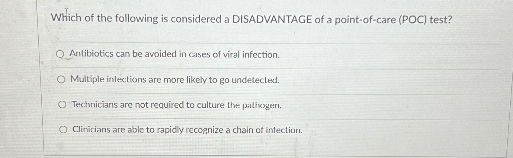 Solved Which of the following is considered a DISADVANTAGE | Chegg.com
