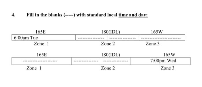 Solved Fill in the blanks (----) with standard local time | Chegg.com