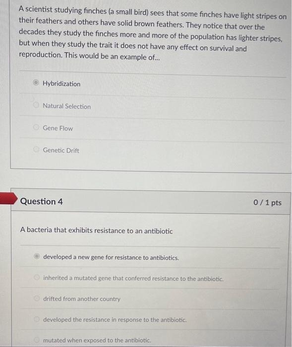 Solved Evolution occurs through which mechanism? mutation | Chegg.com