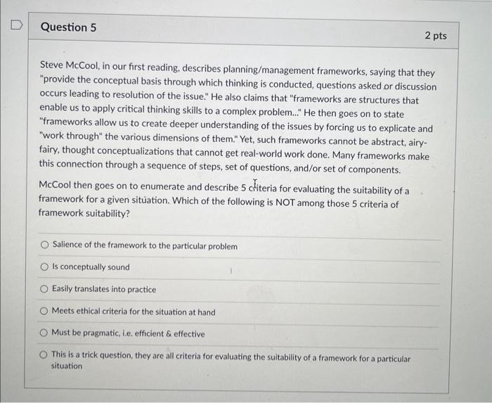 Solved Steve McCool, in our first reading, describes | Chegg.com