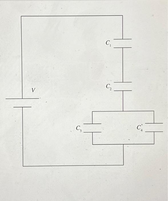 Solved Four capacitors are arranged in the circuit shown in | Chegg.com