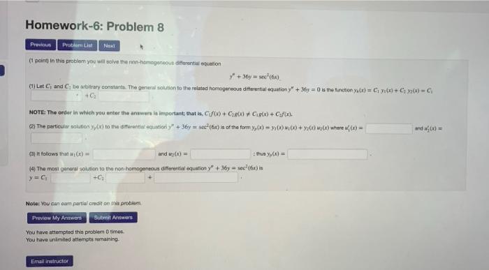 Solved Homework-6: Problem 8 Previous Prstom List Now (point | Chegg.com