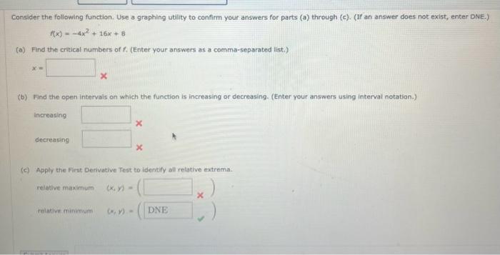 Solved Consider The Following Function Use A Graphing 6333
