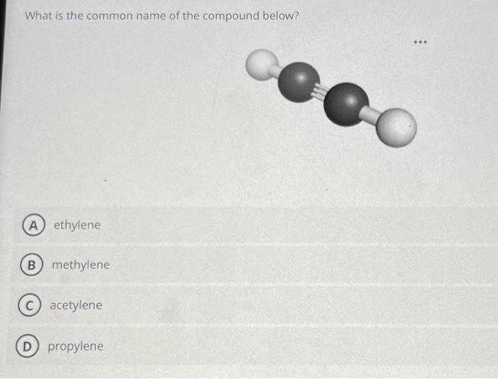 Solved What is the common name of the compound below? | Chegg.com