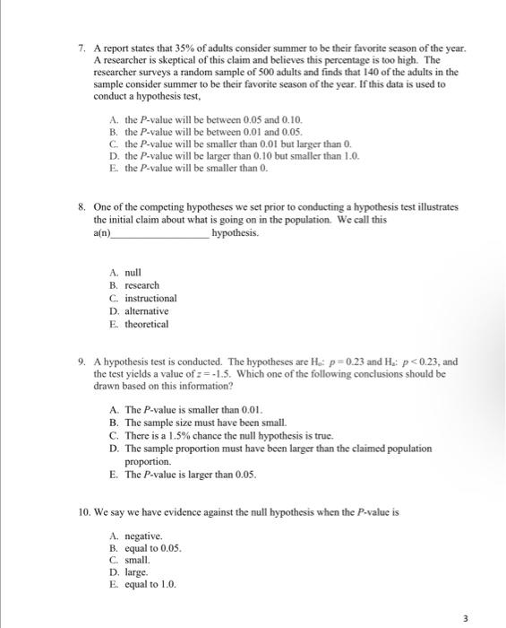 Solved Homework Assignment 8 Chapter 22 Stat 1350 4867