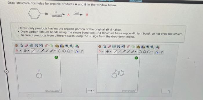Solved Draw structural formulas for organic products A and B | Chegg.com