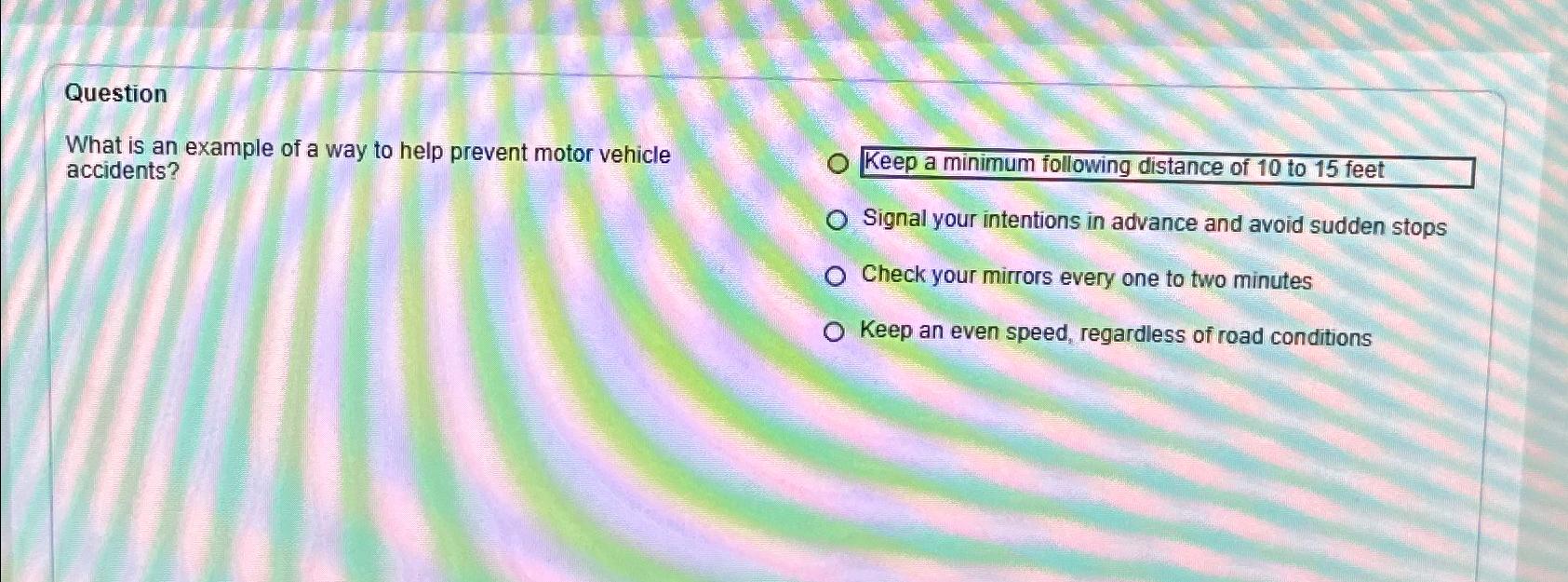 Solved QuestionWhat is an example of a way to help prevent | Chegg.com