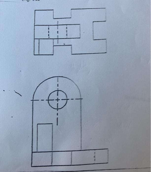 Solved given the top and front views. complete the right | Chegg.com
