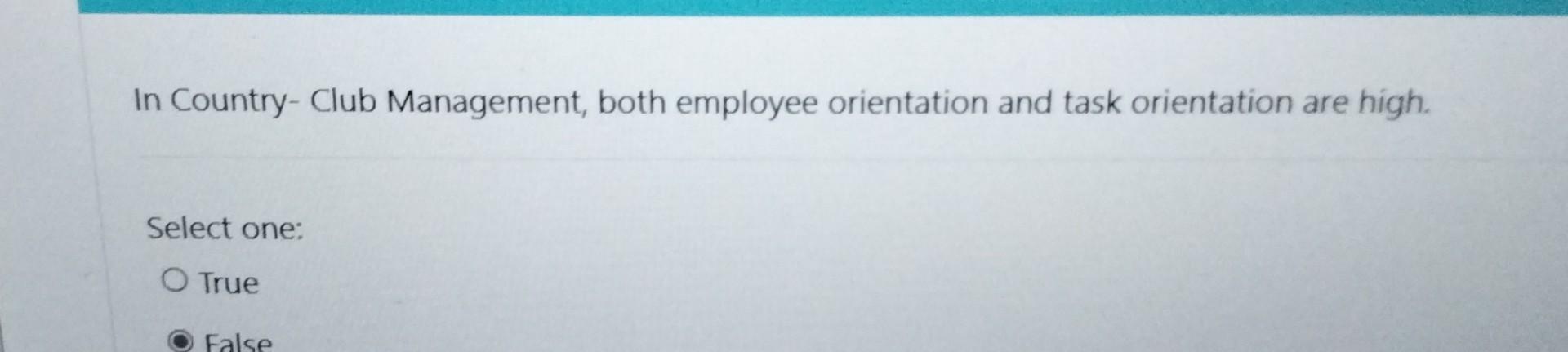 Solved In Country- Club Management, both employee | Chegg.com