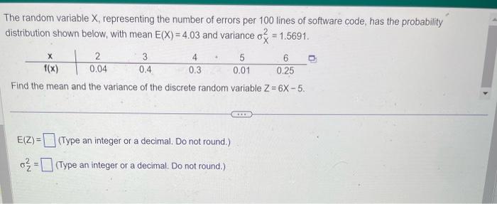 Solved The random variable X, representing the number of | Chegg.com