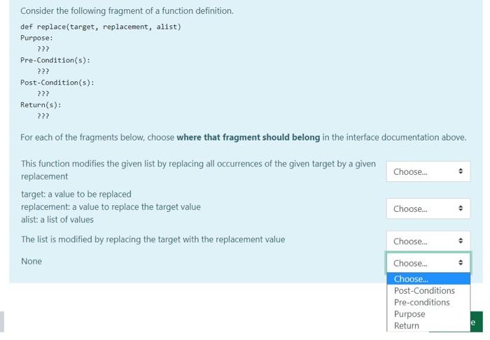 Solved Quiz n 10 Consider the following fragment of a | Chegg.com