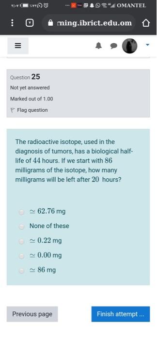 Solved AVTOV "OMANTEL ming.ibrict.edu.om O III Question 25 | Chegg.com