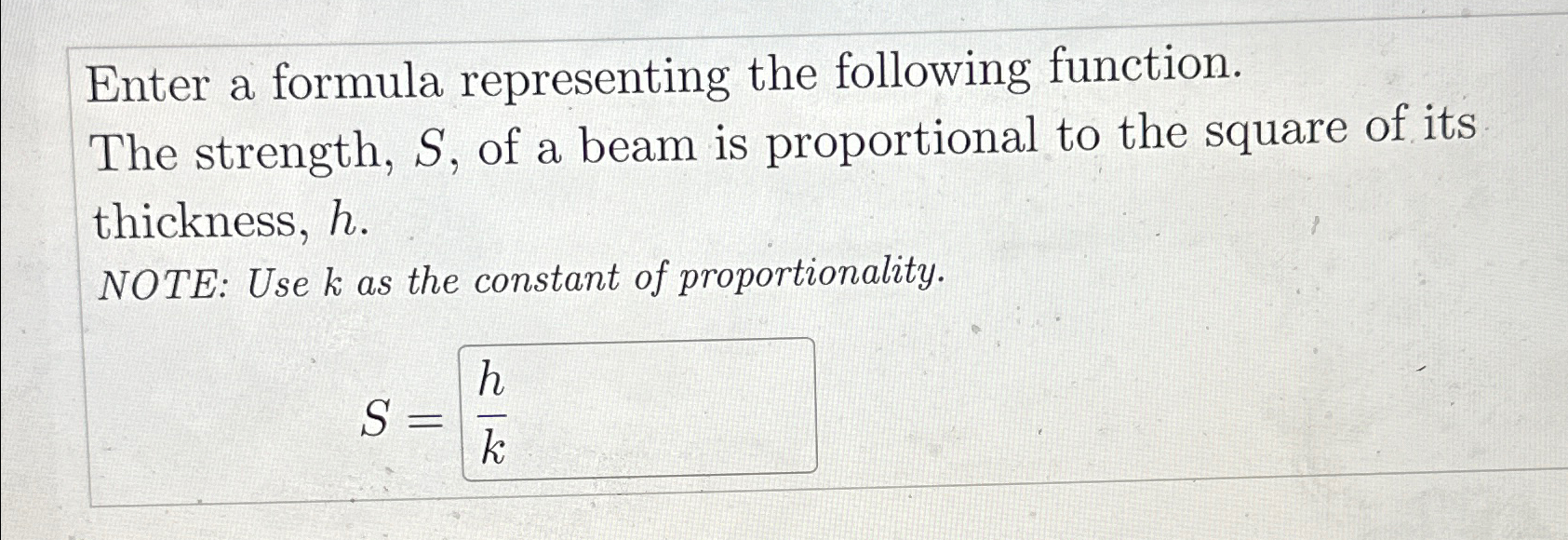 Solved Enter a formula representing the following function. | Chegg.com