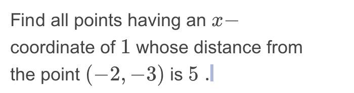 Solved Find all points having an x- coordinate of 1 whose | Chegg.com