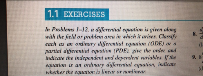 Solved EXERCISES & In Problems 1-12, a differential equation | Chegg.com