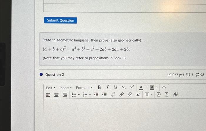 Solved State in geometric language, then prove (also | Chegg.com