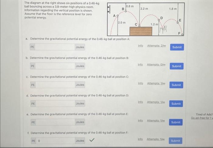 Solved The diagram at the right shows six positions of a | Chegg.com