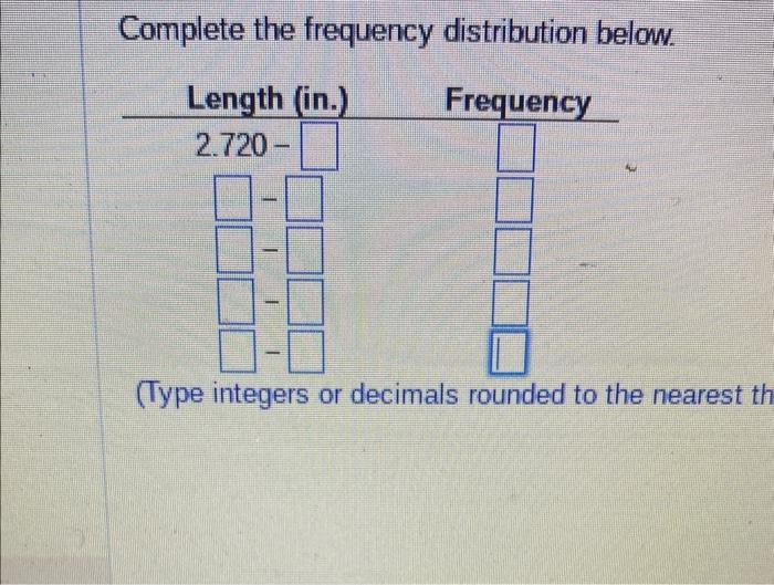 Complete the frequency distribution below. (Type | Chegg.com