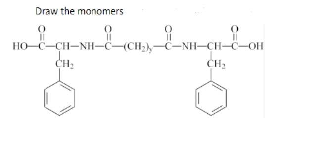 Solved Draw the monomers | Chegg.com