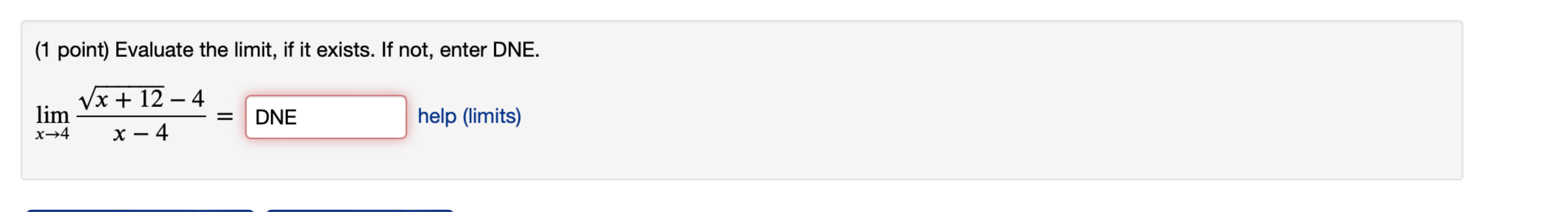 Solved (1 ﻿point) ﻿Evaluate the limit, ﻿if it exists. If | Chegg.com