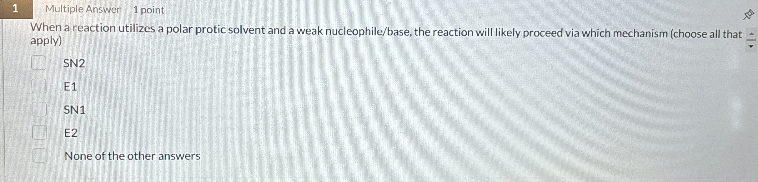 Solved 1Multiple Answer1 ﻿pointWhen a reaction utilizes a | Chegg.com