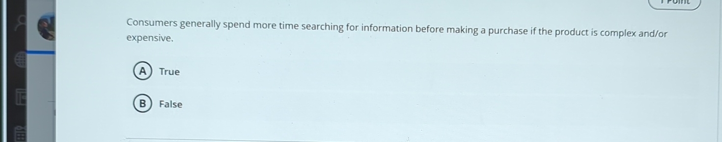 Solved Consumers generally spend more time searching for | Chegg.com